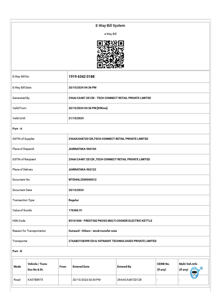 E-WayBill System | PDF