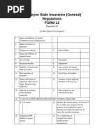 ESIC Form 11 Accident Book Template | PDF