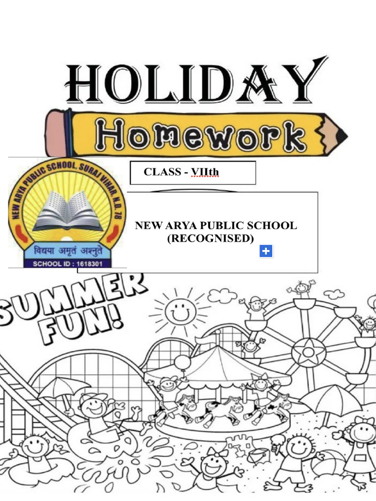 Holiday Homework Class VII | PDF