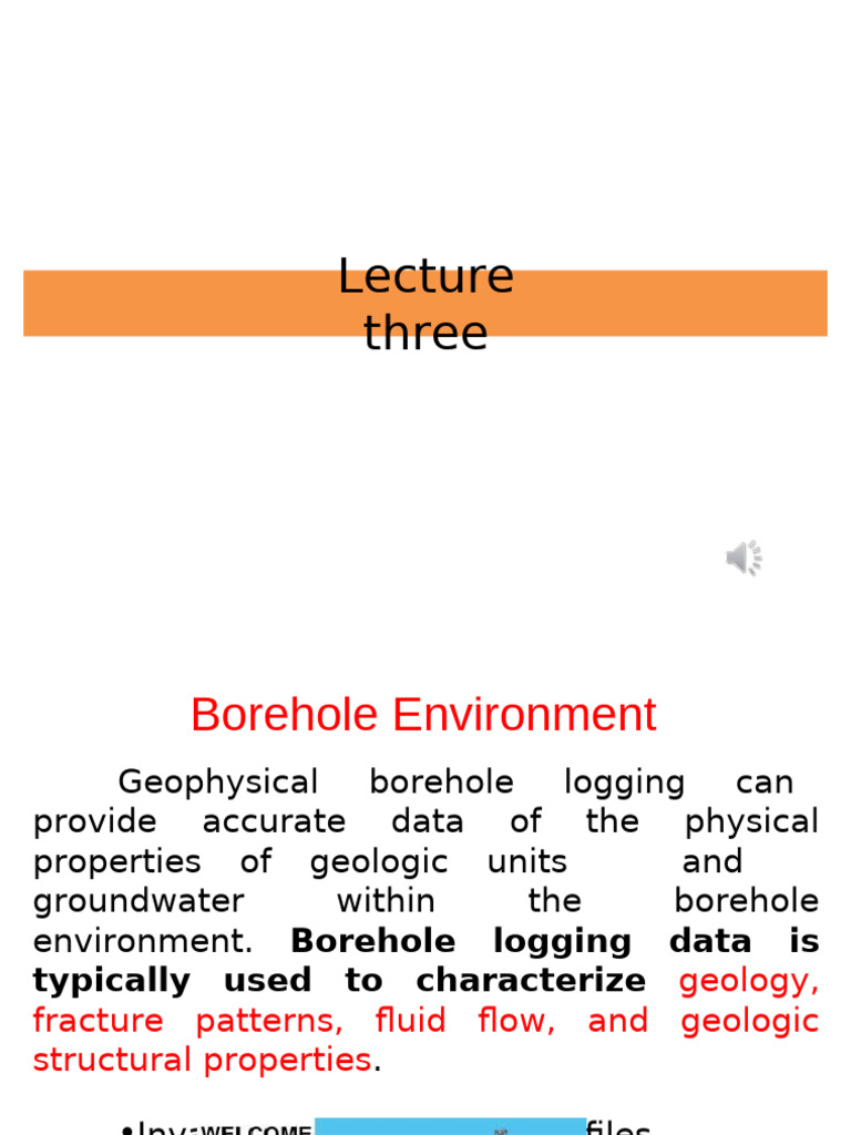 3 - Borehole Environment (Online) | PDF | Oil Well