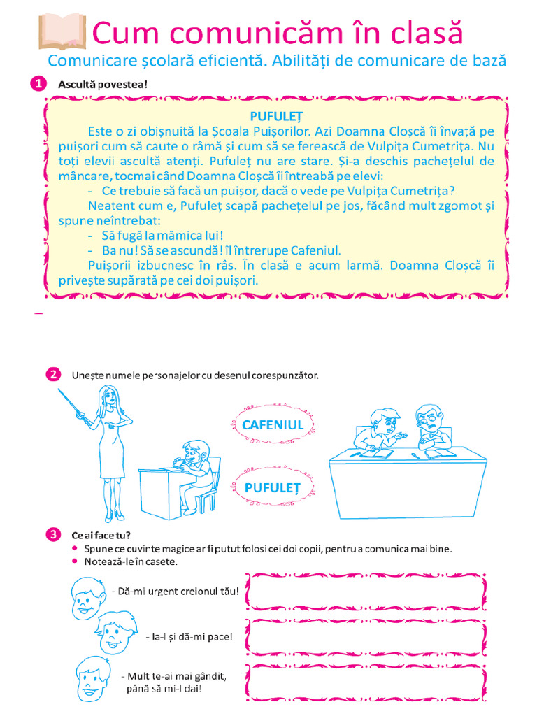 Cum Comunicam in Clasa, Fisa 7 Oct | PDF