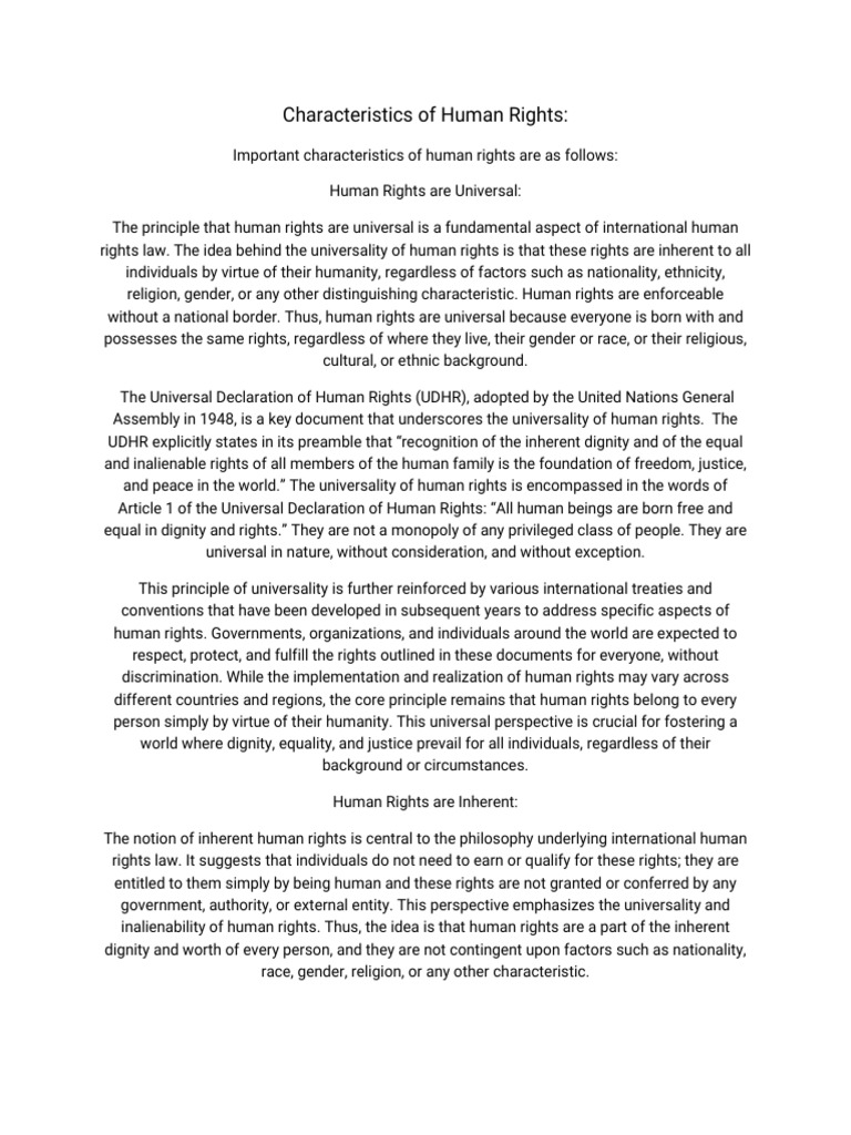 903 Characteristics-WPS Office | PDF | Human Rights | Rights