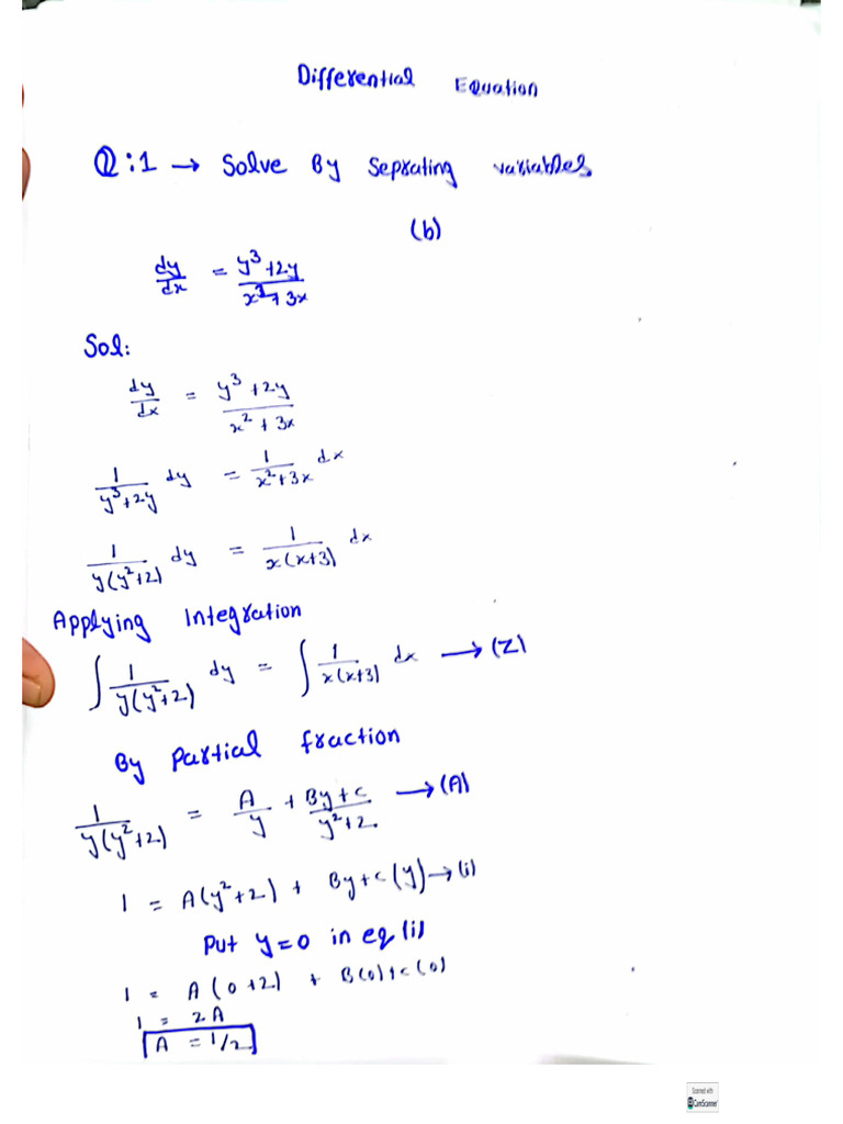 Differential Equation Assignment - Updated | PDF
