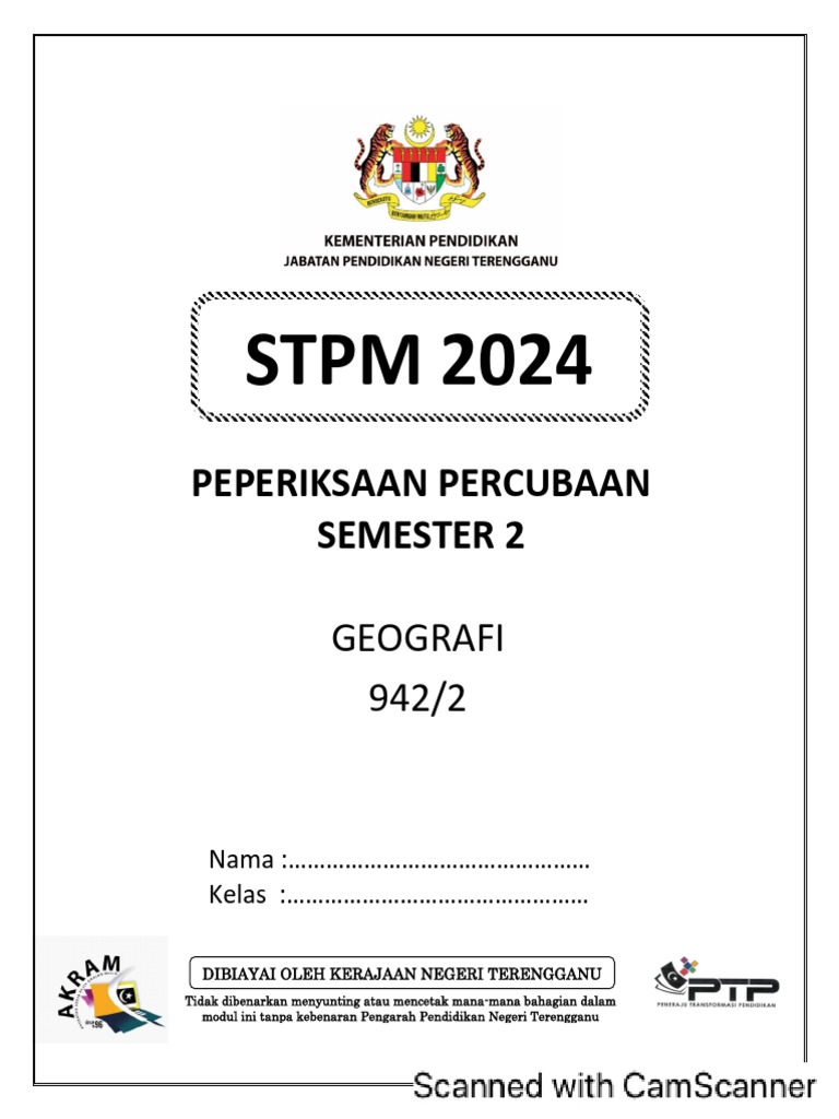 trial geografi terengganu S2 2024 | PDF