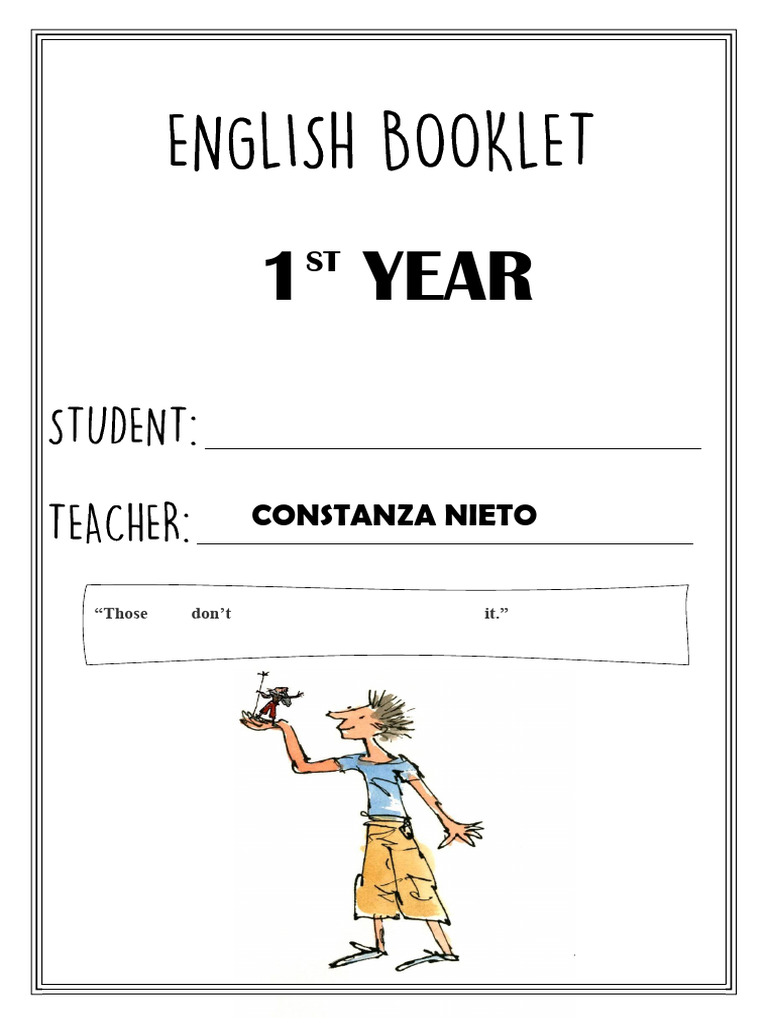 1° Year English Booklet 2024 | PDF | Languages | Foreign Language Studies