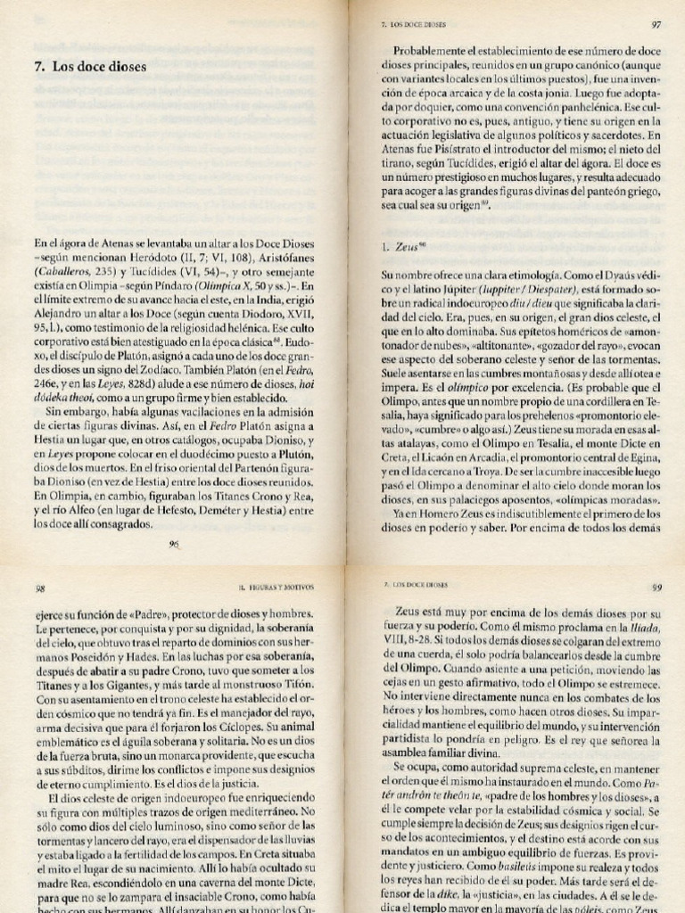 García Gual, Carlos - Los Doce Dioses en Introducción A La Mitología ...