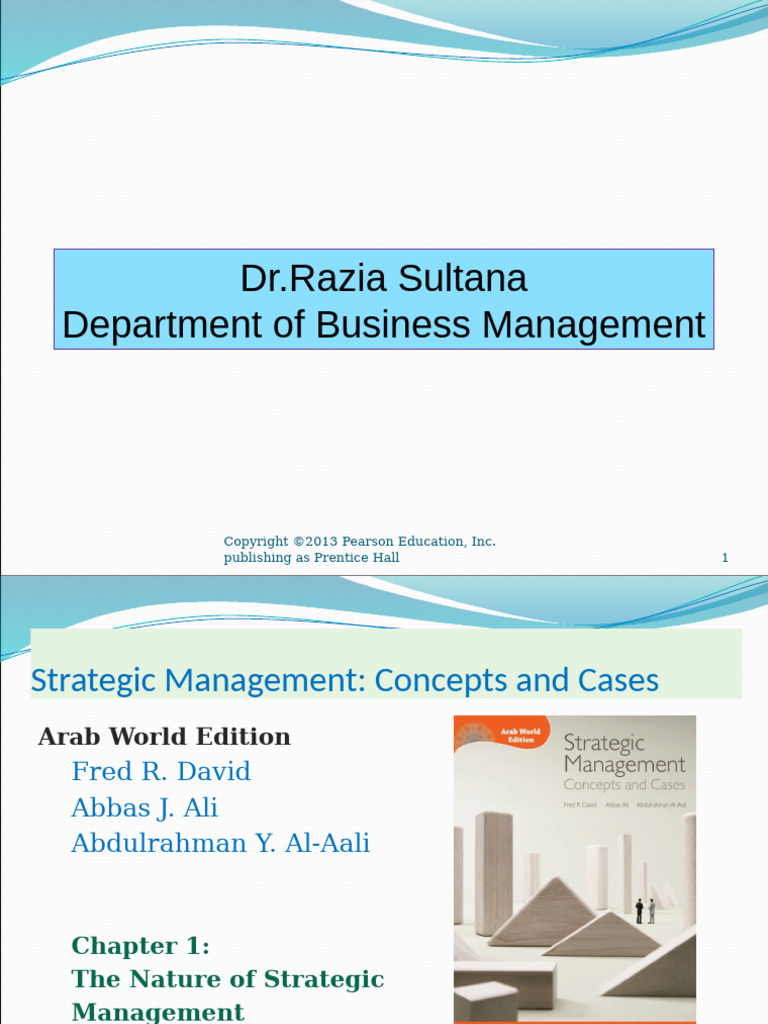 DR - Razia Sultana Department of Business Management: Publishing As Prentice Hall 1 | PDF ...