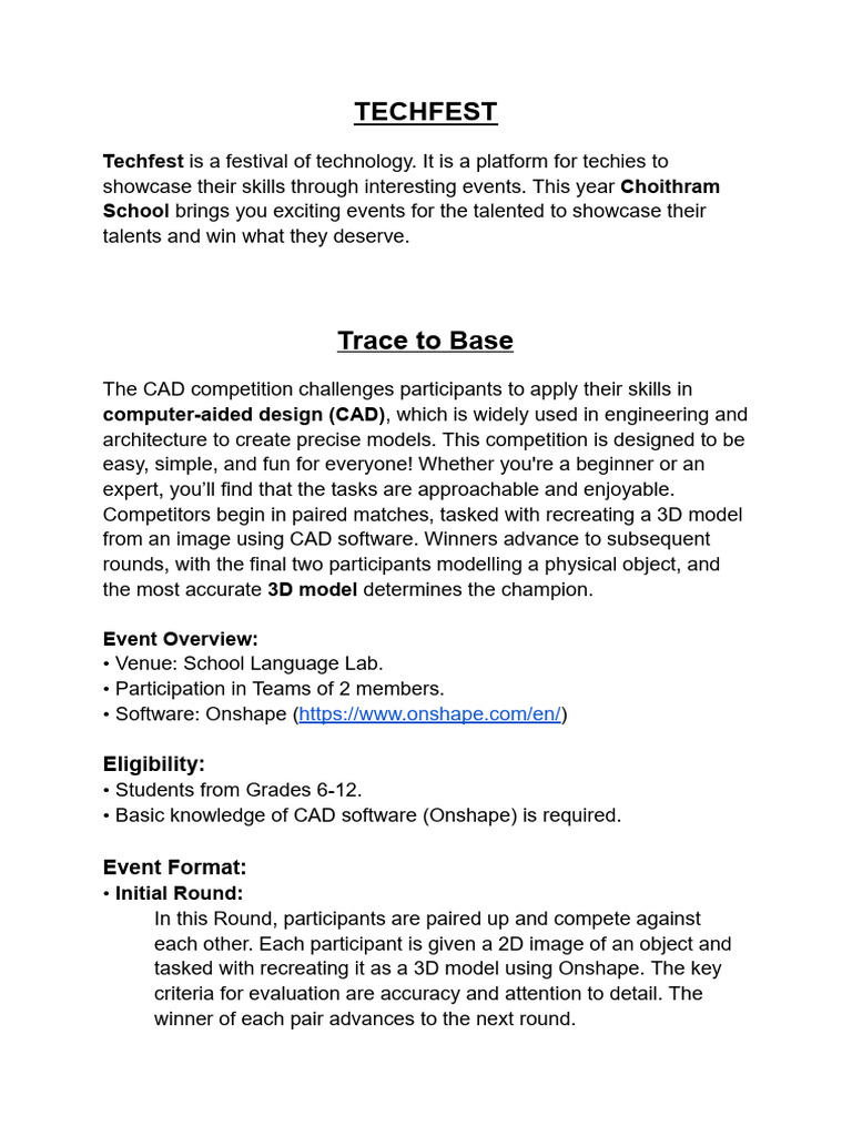 Techfest Guidelines | PDF | Accuracy And Precision