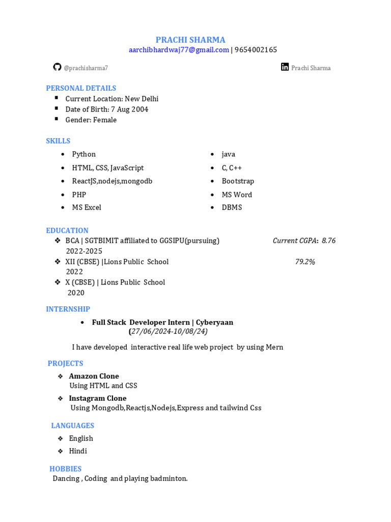 My Cv | PDF