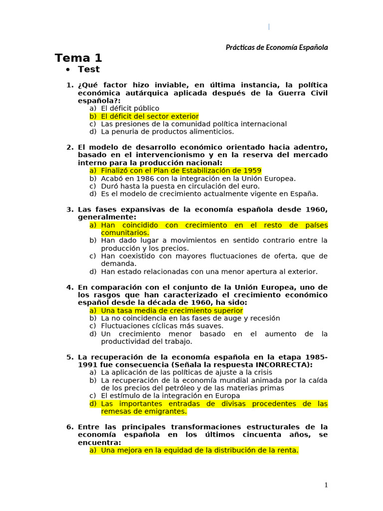 Práctica Tema 1 | PDF | Balance presupuestario del gobierno | España