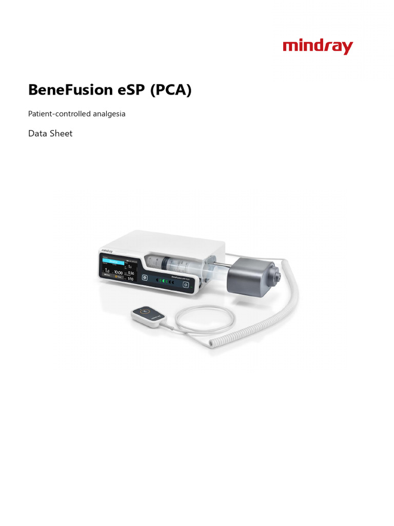BeneFusion eSP PCA Specifiche Tecniche [EN] | PDF | Syringe ...