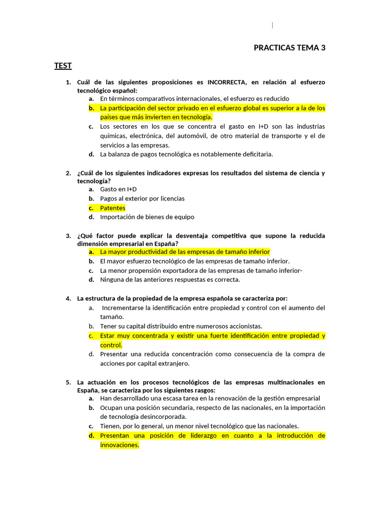 PRÁCTICA TEMA 3 | PDF | Patentar | Investigación y desarrollo