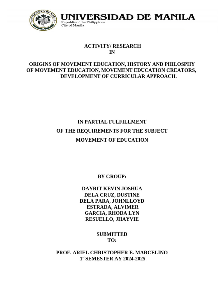 Movement Edu Research | PDF | Physical Education | Curriculum