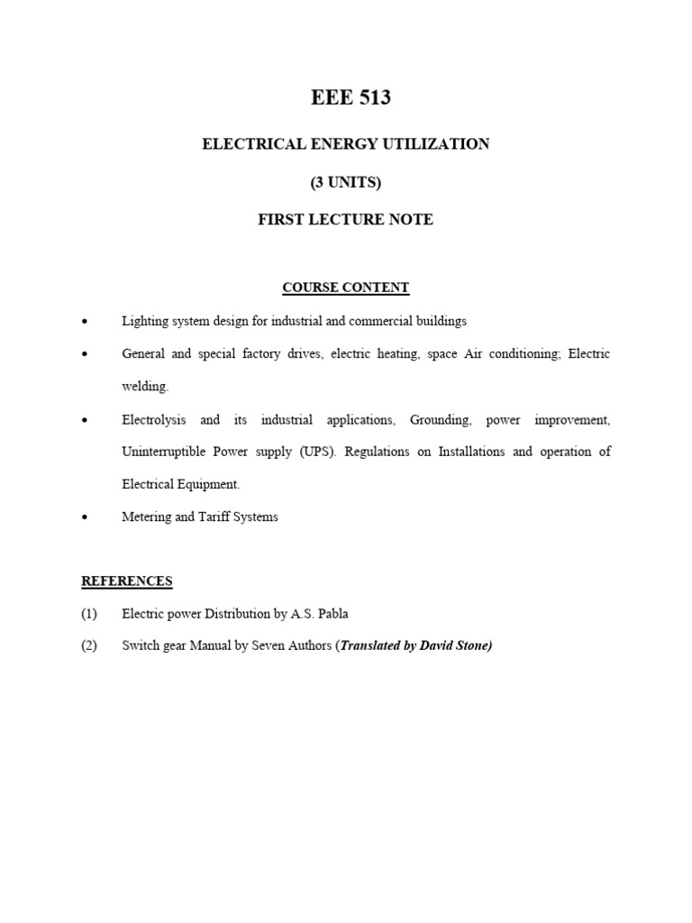 Electrical Energy Utilization | PDF | Construction | Welding