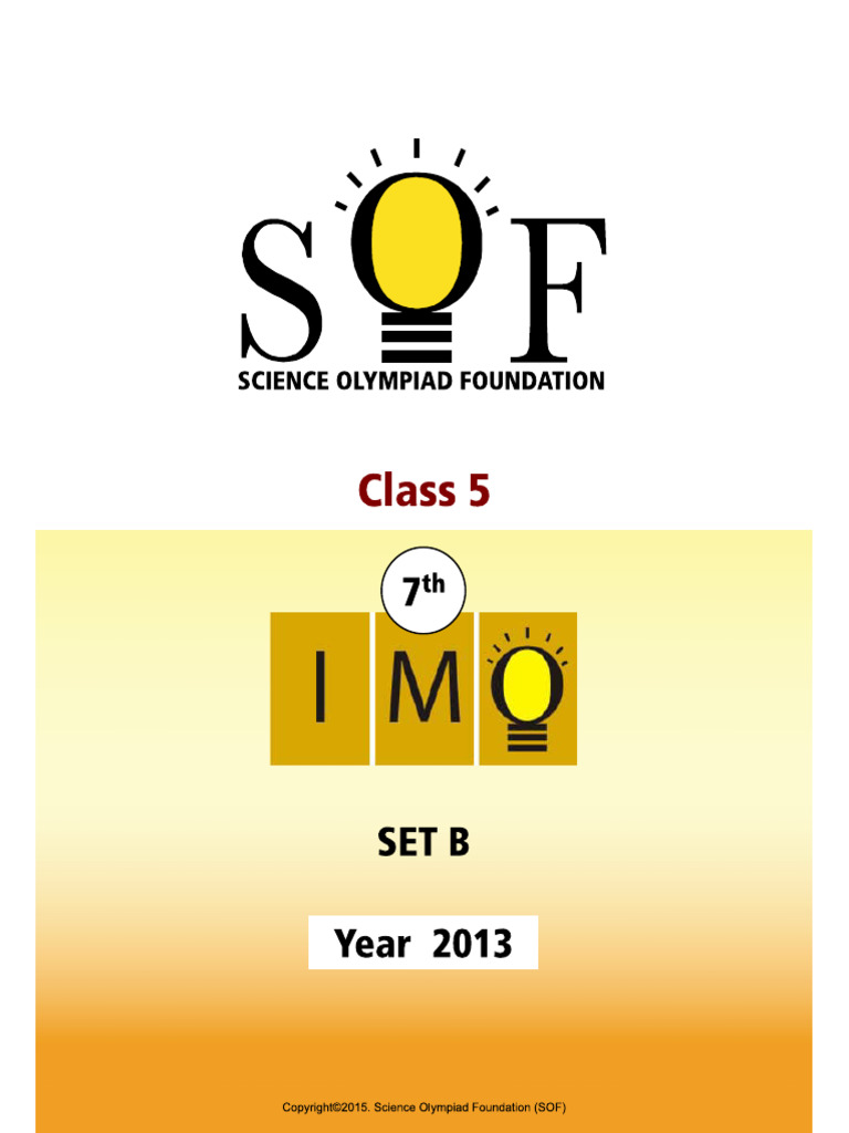IMO Class 5_2013_Set B_L1 | PDF