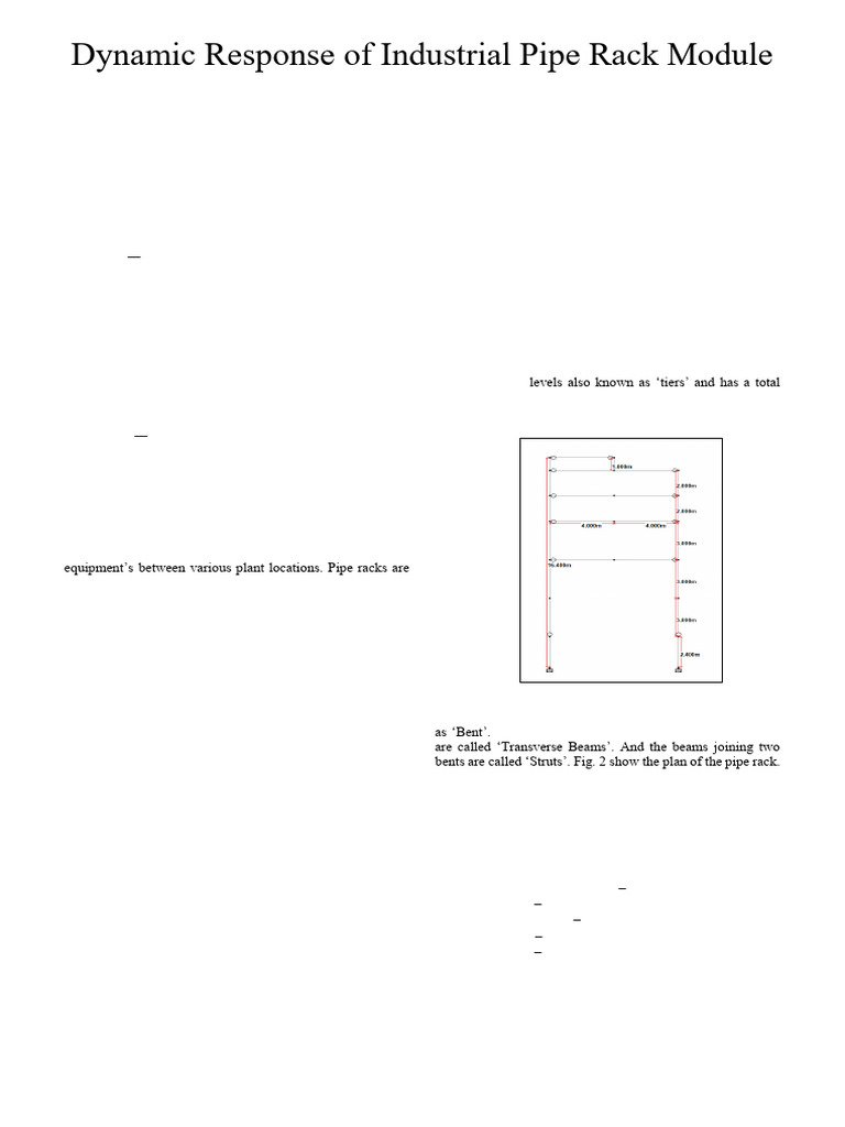Dyanmic Response Calculation of Pipe Rack | PDF | Pipe (Fluid Conveyance) | Mechanical Engineering