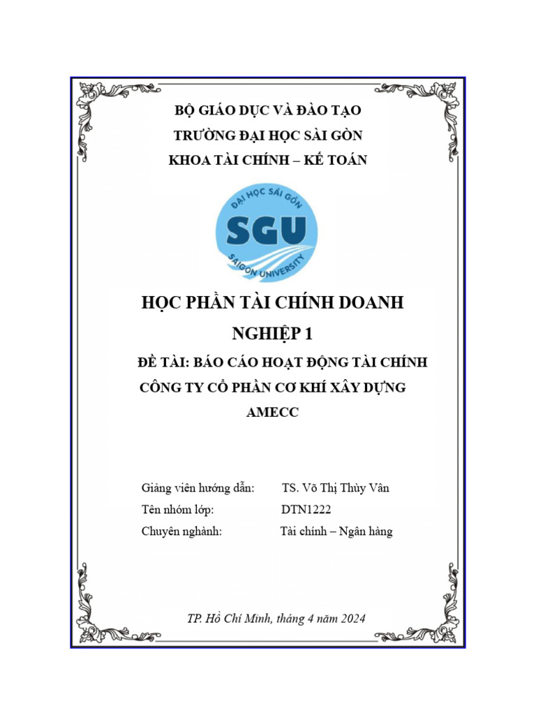 Tiểu luận TCDN 1 | PDF