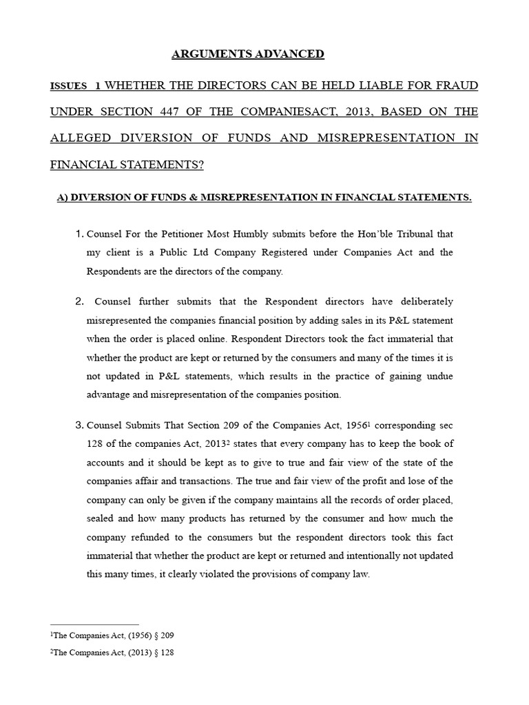 Argument Advanced | PDF | Fraud | Fiduciary