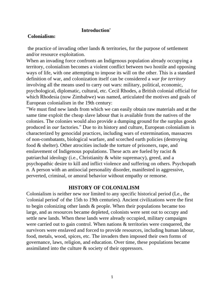 SOC 418 DECOLON NOTE | PDF | Sovereignty | Julius Nyerere