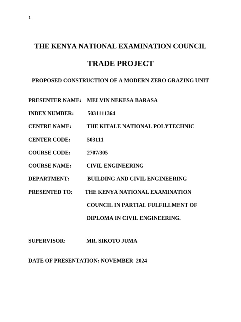 melvin trade project | PDF | Surveying