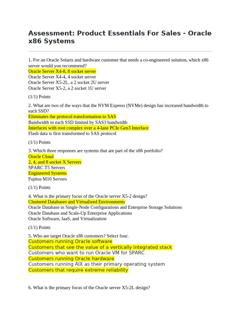 Oracle x86 Systems Sales Essentials | PDF | Oracle Corporation | Server ...