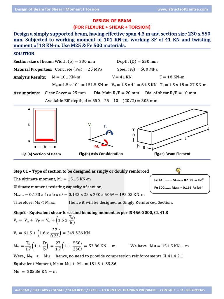 ? Download PDF (Design of Beam) | PDF | Beam (Structure) | Bending