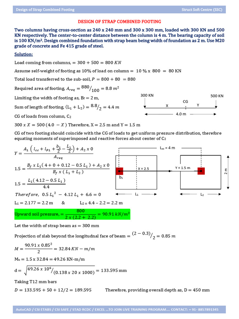 ? Download PDF (Strap Footing Design) | PDF | Civil Engineering ...