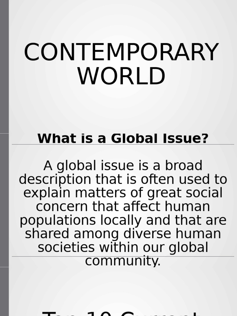 Top 10 Global Issues Today | PDF | Pollution | Climate Change