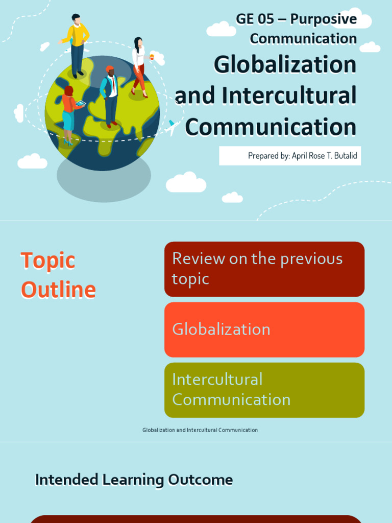 Lesson 3bb Globalization and Intercultural Communication | PDF | Communication | Globalization