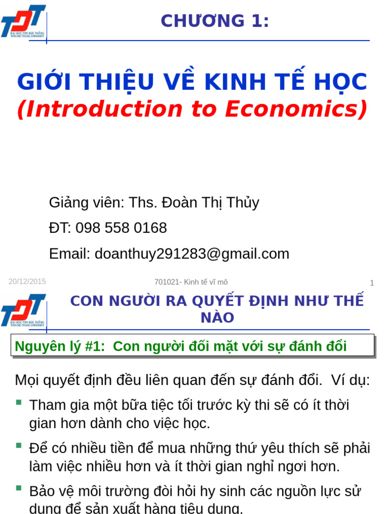 Chuong 1 - Gioi Thieu Ve Kinh Te Hoc New | PDF
