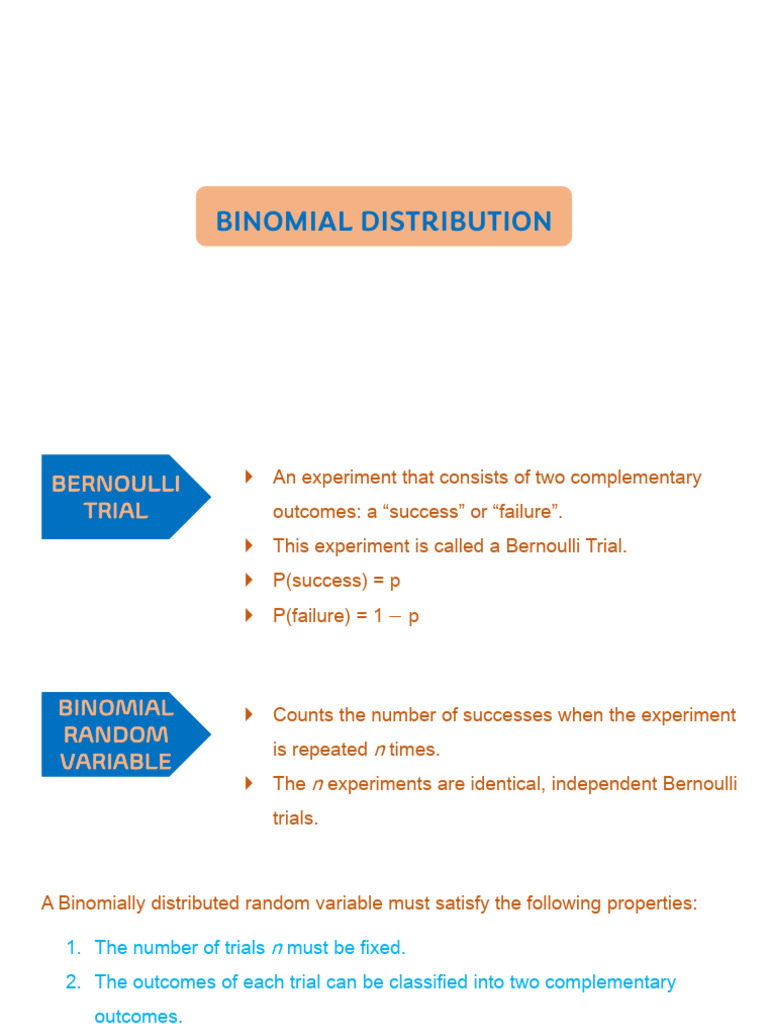 Probability Distribution - Binomial Distribution | PDF | Probability Distribution | Variance