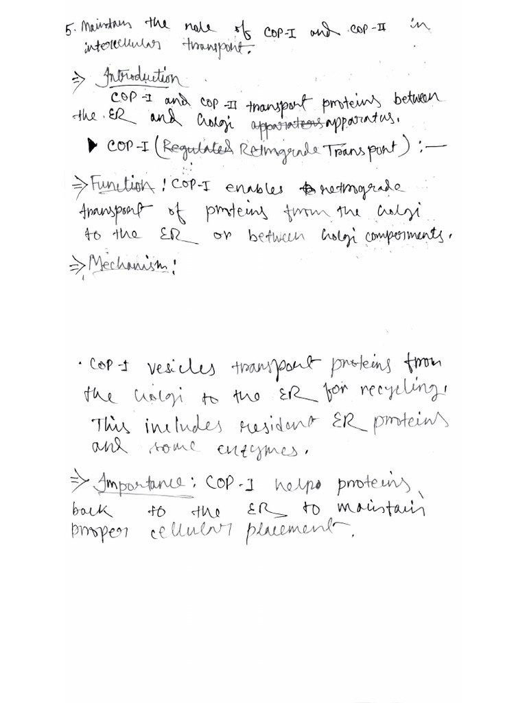 MAINTAIN THE ROLE OF COMPLEX 1 AND COMPLEX 2 IN INTERCELLULAR TRANSPORT ...
