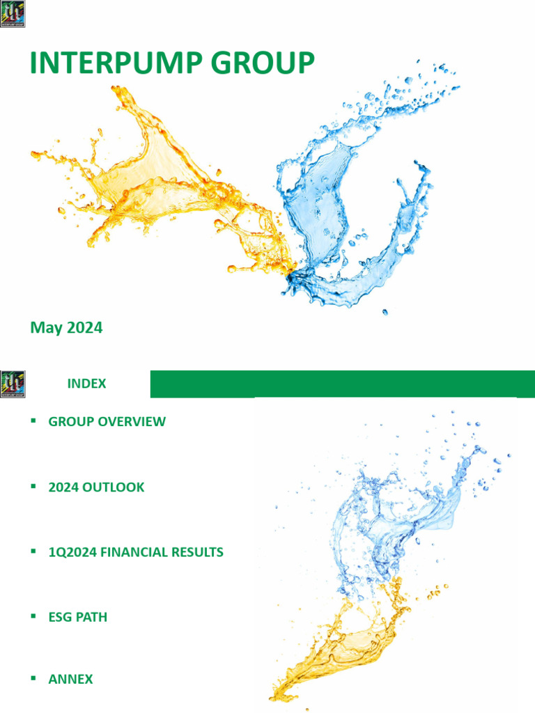 Interpump Group 2023 Financial Overview | PDF | Pump | Loader (Equipment)