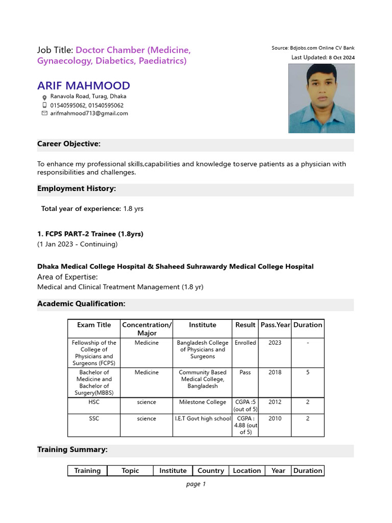 ARIF MAHMOOD | PDF | Medical School | Medicine