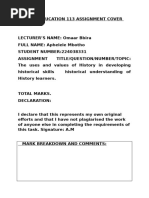 IB History Internal Assessment Guide | PDF | Evaluation | Critical Thinking