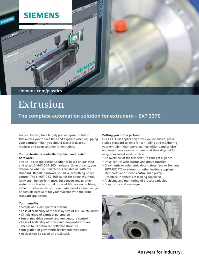 Extrusion Ext3370 Flyer en 2013 | PDF | Extrusion | Computing