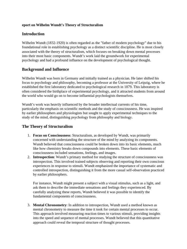 Wilhelm Wundt Maam Vima | PDF | Psychology | Cognition