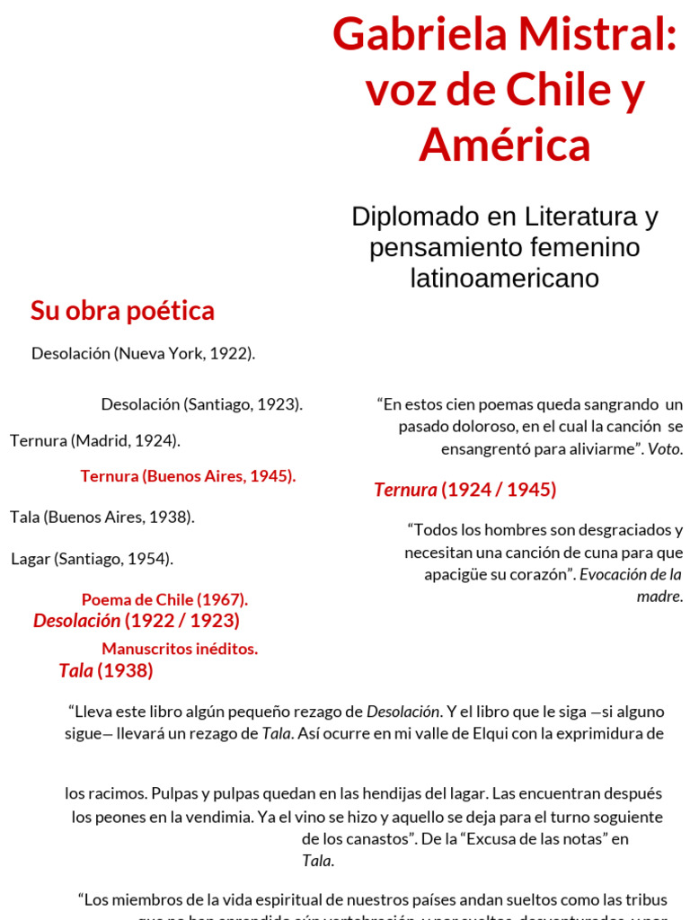Gabriela Mistral: Poesía y Maternidad | PDF | Poesía | Ficción general