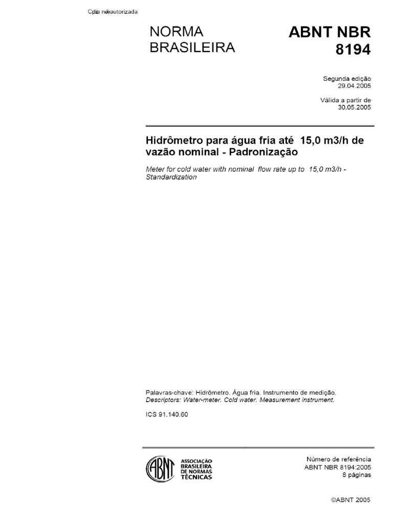 NBR 08194 | PDF