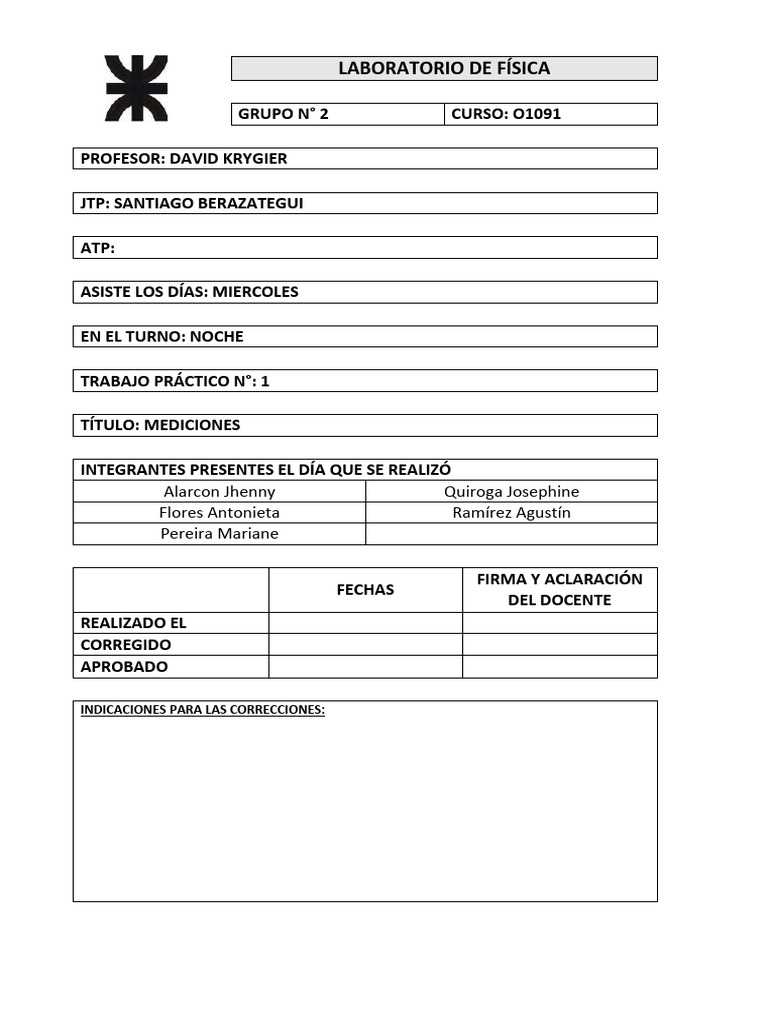 TP Mediciones | PDF | Medición | Metrología