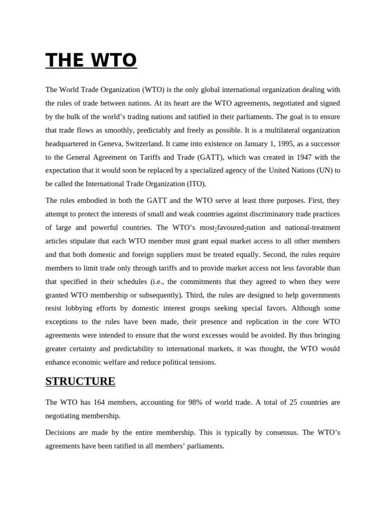 wto research | PDF | World Trade Organization | Doha Development Round