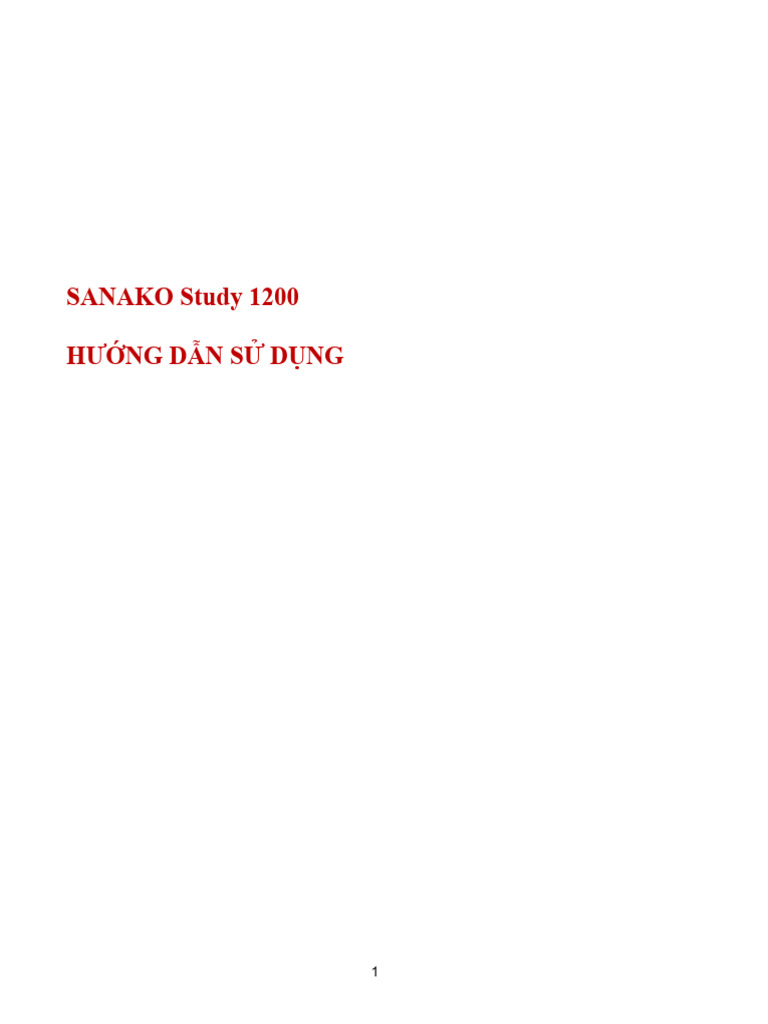 HD Su Dung Sanako 1200 VN Update | PDF