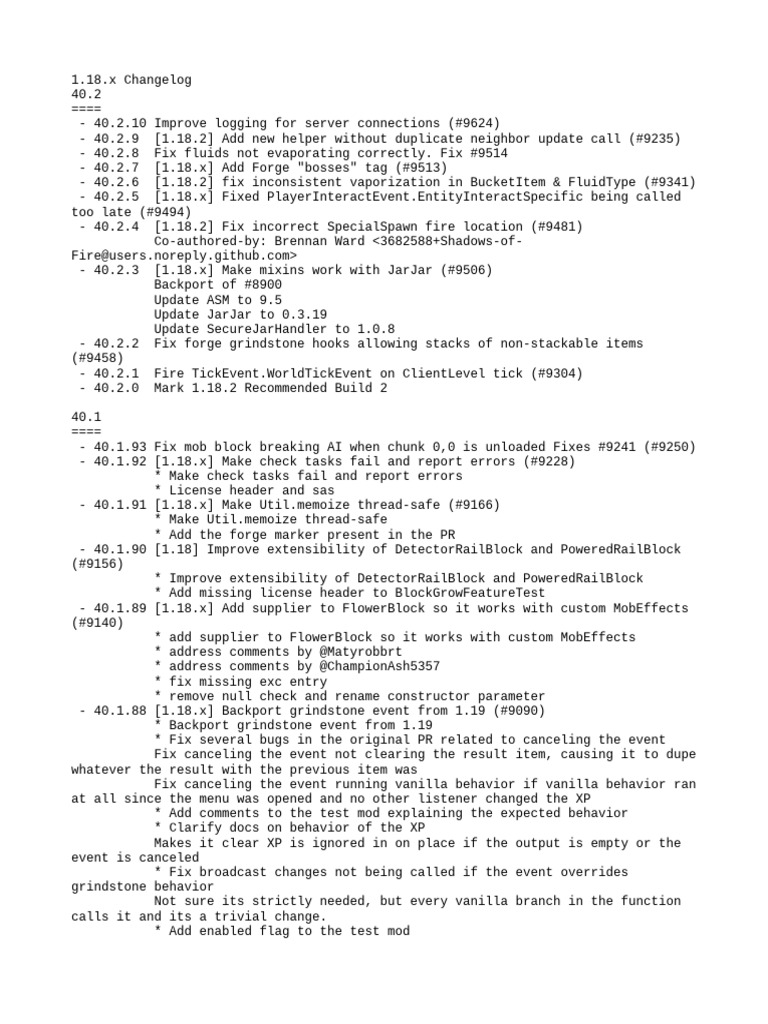 changelog eclipse | PDF | Parameter (Computer Programming) | Version Control