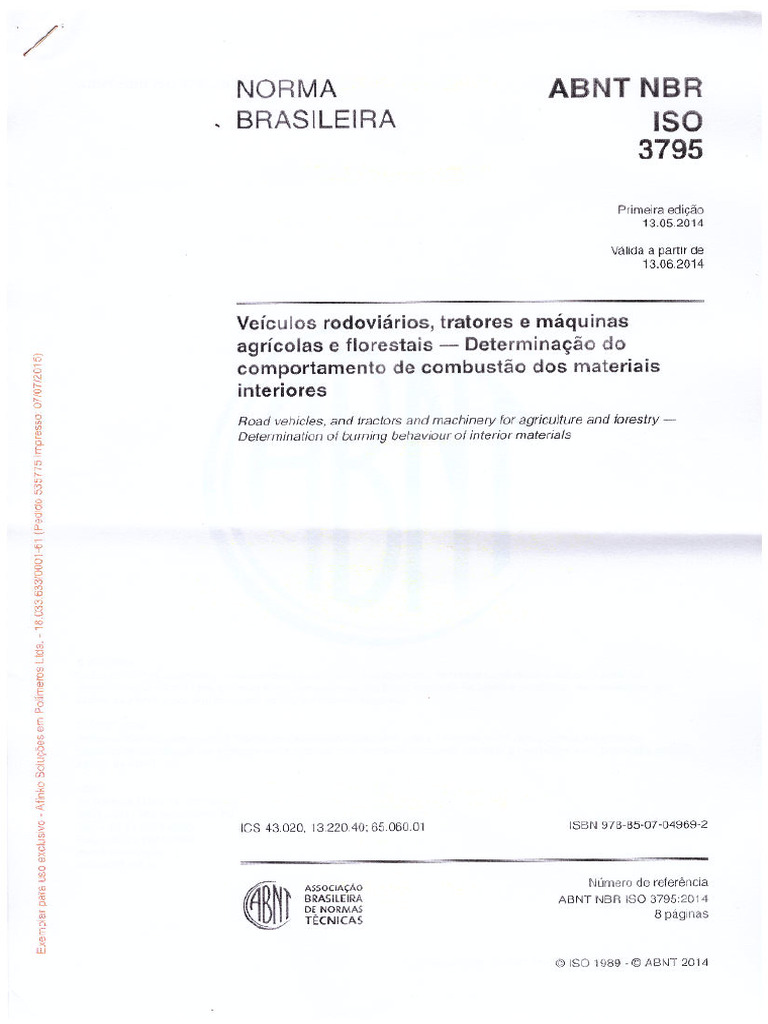 NBR Iso 3795 | PDF