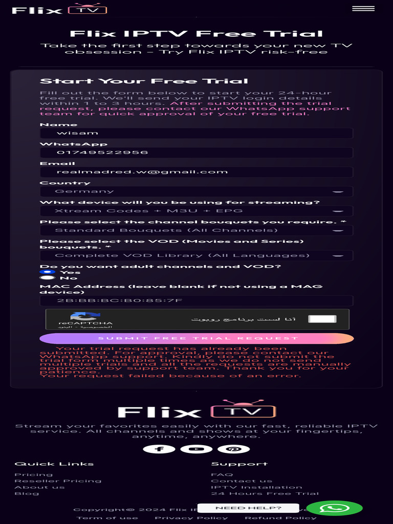 Flix IPTV Free Trial Flix IPTV | PDF