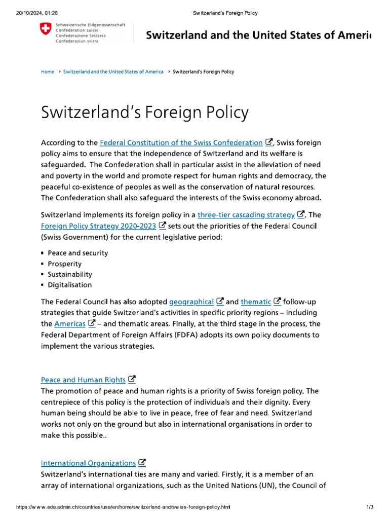 Swizz Policy | PDF
