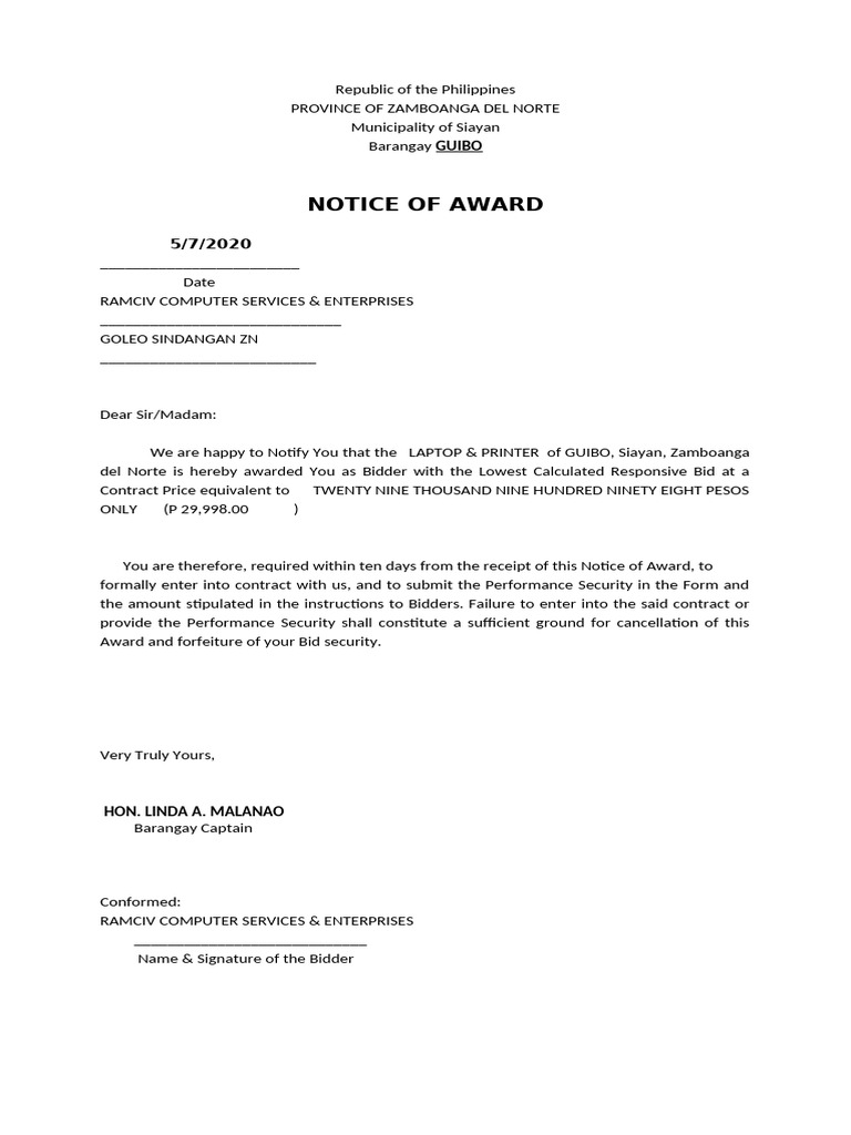 Notice_of_AWARD | PDF