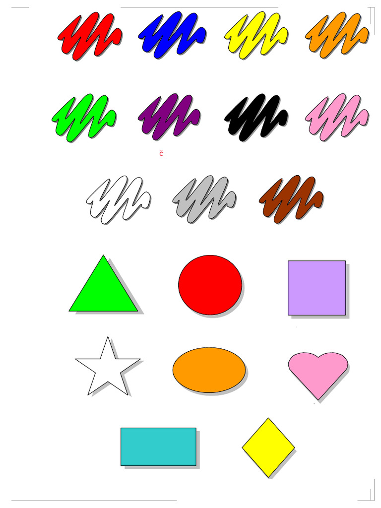 Pictionary Colours and Shapes SRB | PDF