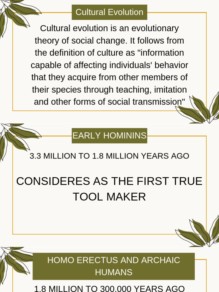 Cultural Evolution | PDF