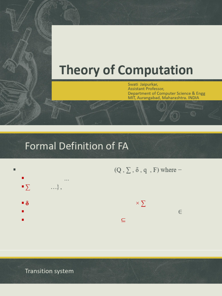 Unit 1 | PDF | Automata Theory | Mathematical Relations